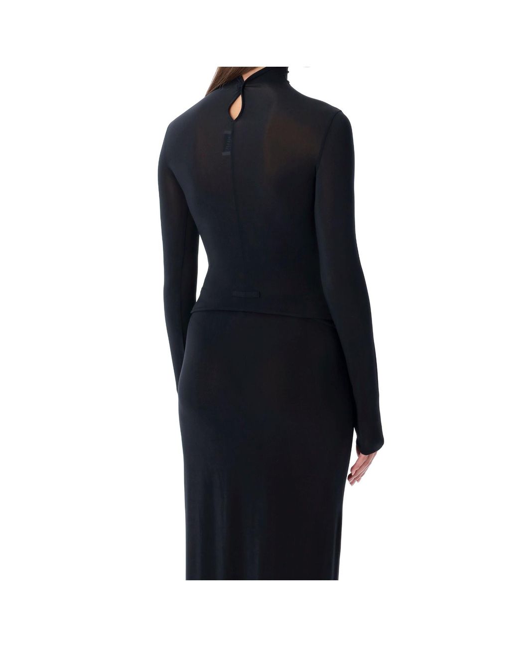Jean Paul Gaultier Long-Sleeve High-Neck Body With Lingerie Details in ...