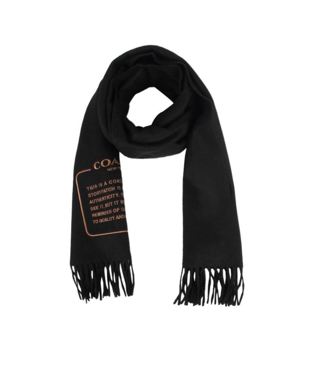 COACH Logo Embroidery Scarf in Black for Men | Lyst