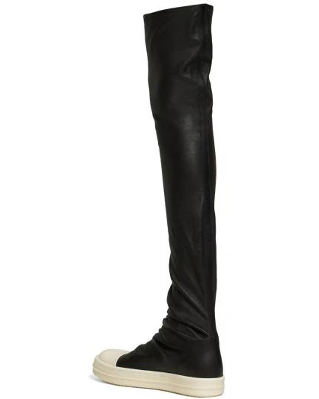 Rick Owens Bumper Over-The-Knee Boots in Black | Lyst