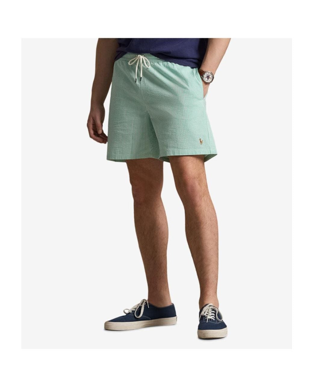 Polo Ralph Lauren Ralph Lauren Mid-Length Striped Swim Shorts in Green ...