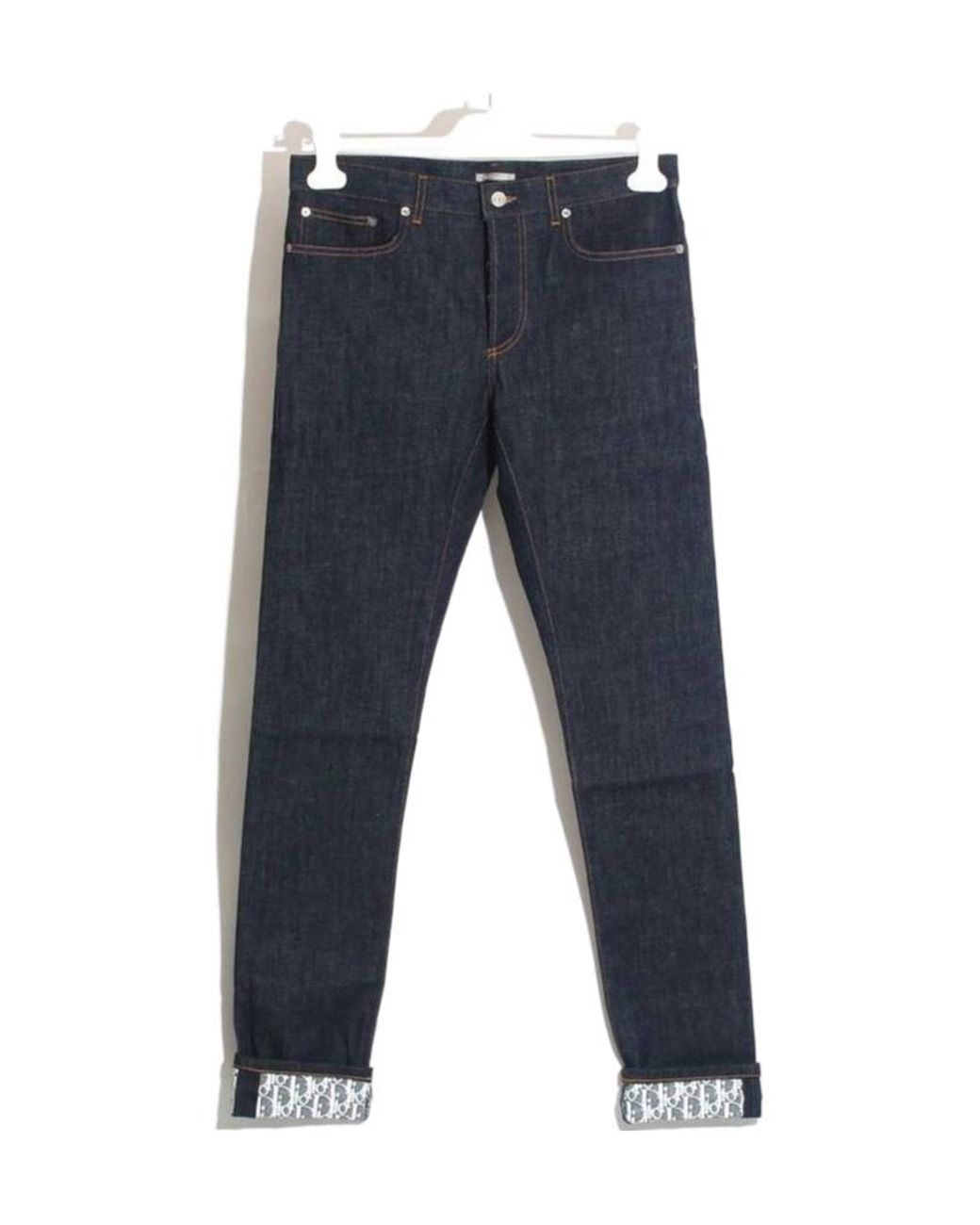 Dior Logo Denim Pants in Blue for Men | Lyst