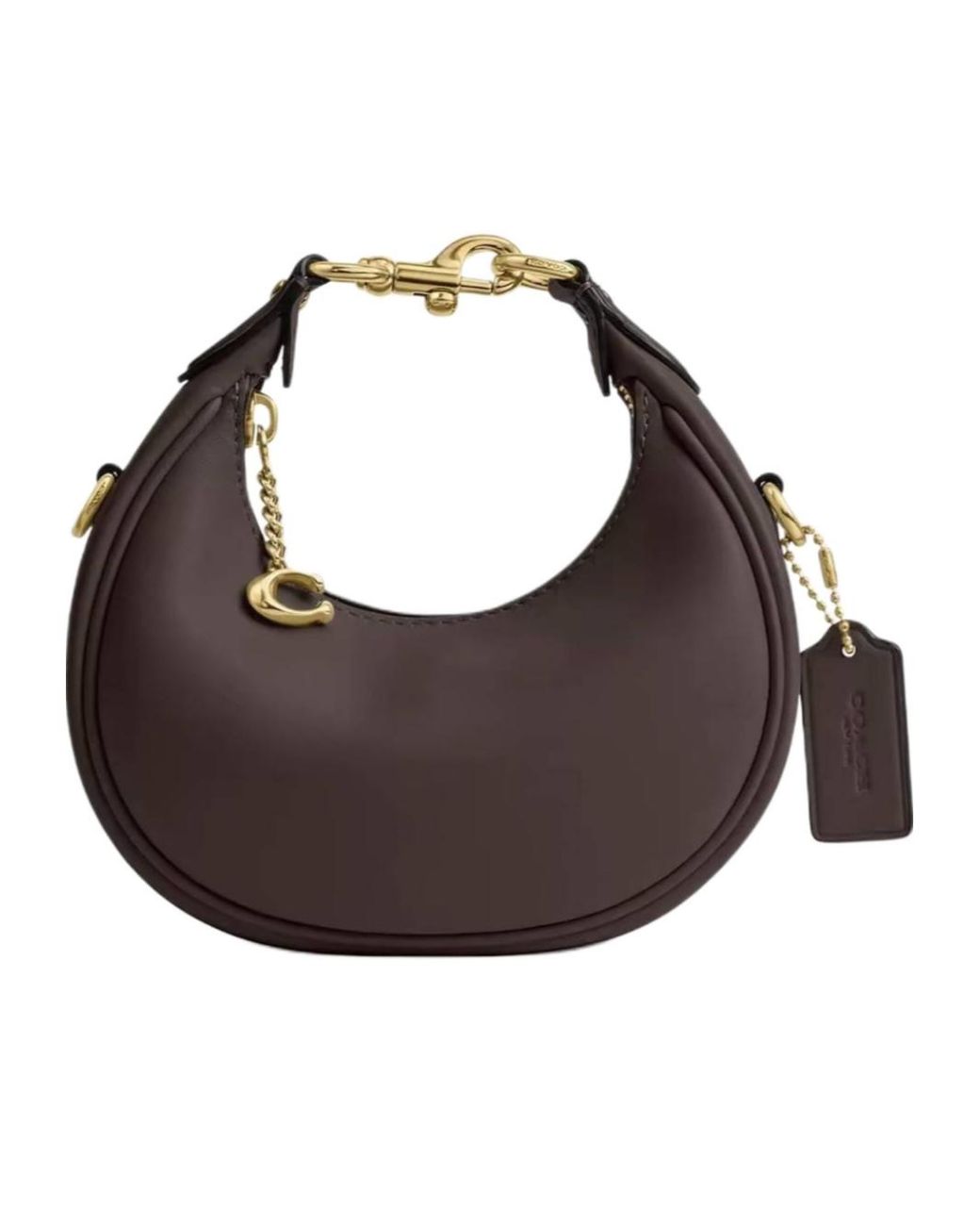 COACH Logo Shoulder Bag in Brown | Lyst