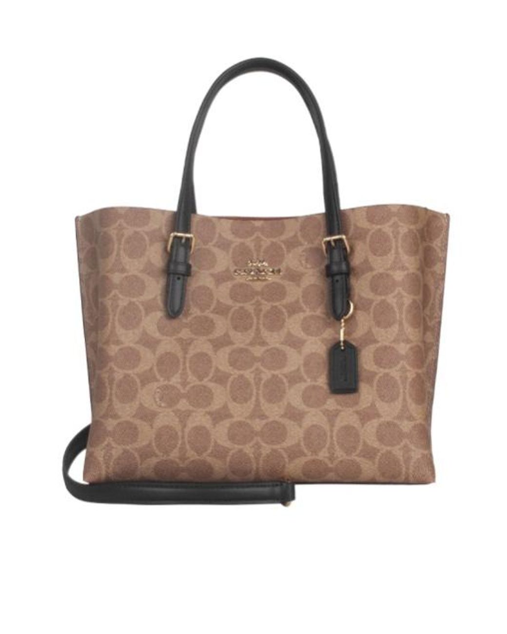 COACH Pvc Leather Handbag in Brown | Lyst