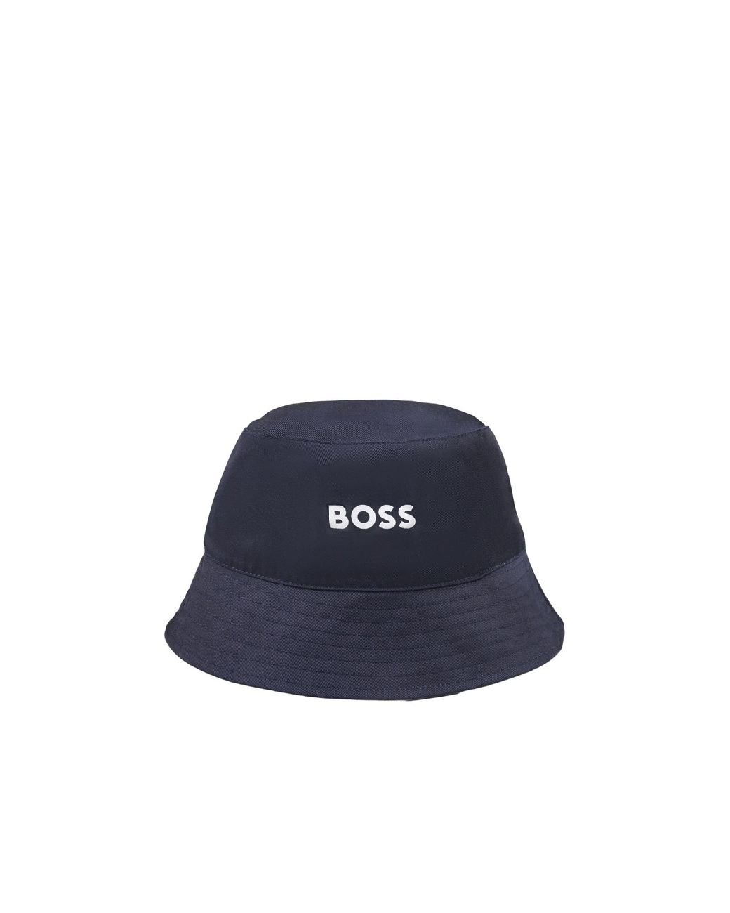 BOSS Reversible Bucket Hat in Blue | Lyst