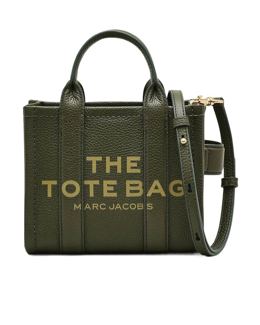 Marc Jacobs The Leather Mini Tote Bag in Green | Lyst