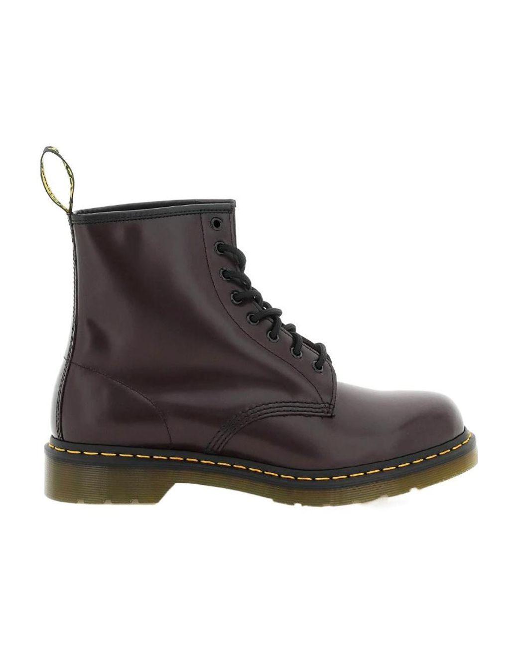 Dr. Martens 1460 Smooth Lace Logo Short Boots in Brown for Men | Lyst