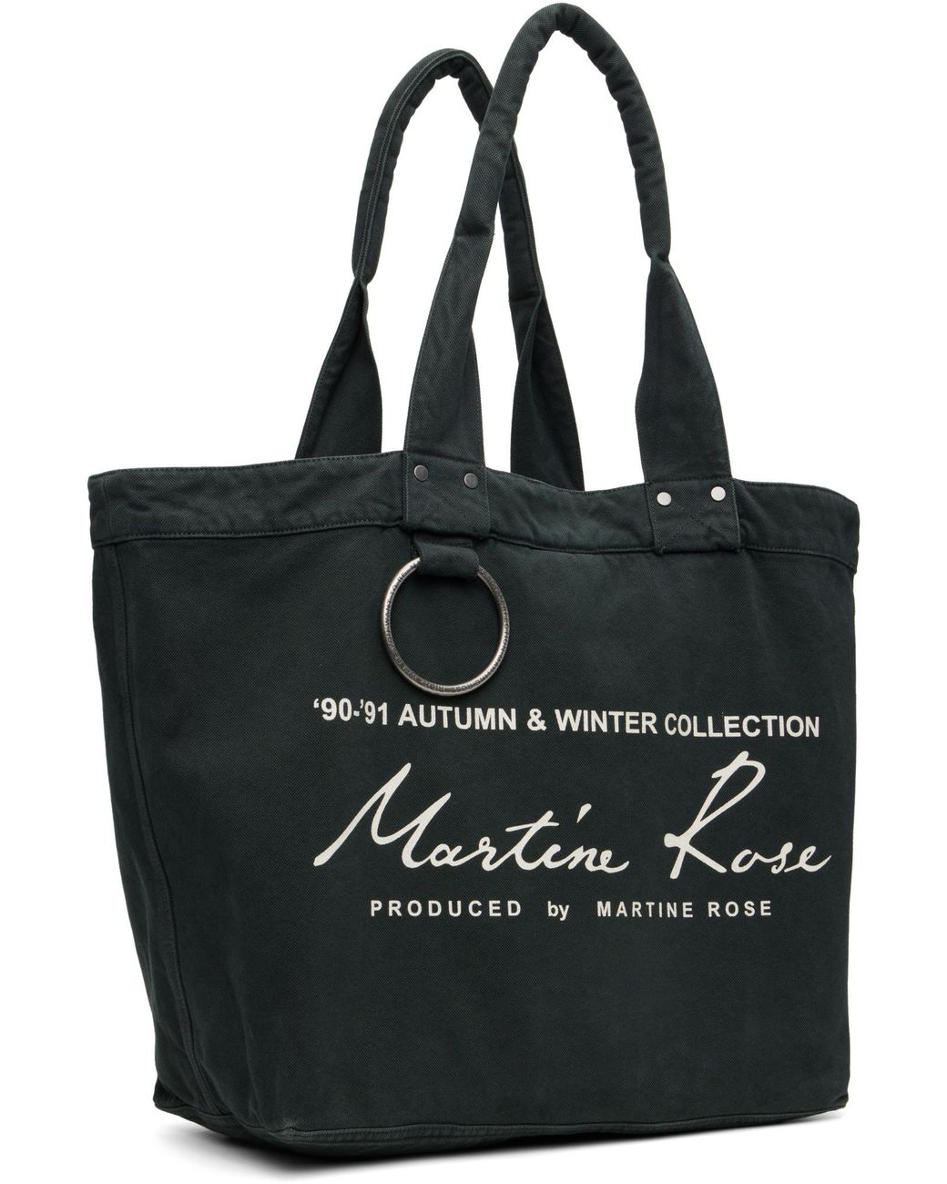 Martine Rose Logo-Print Top Handle Bag in Black for Men | Lyst