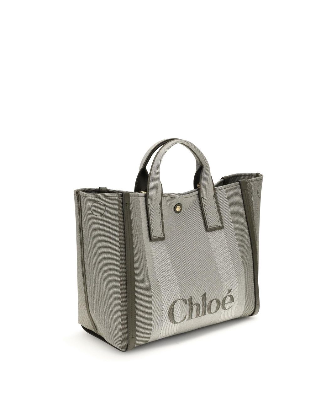 Chloé Chloé Carry Logo Detailed Large Tote Bag in Gray | Lyst