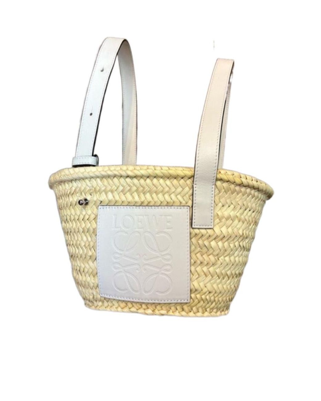 Loewe Double Handle Handbag in White | Lyst