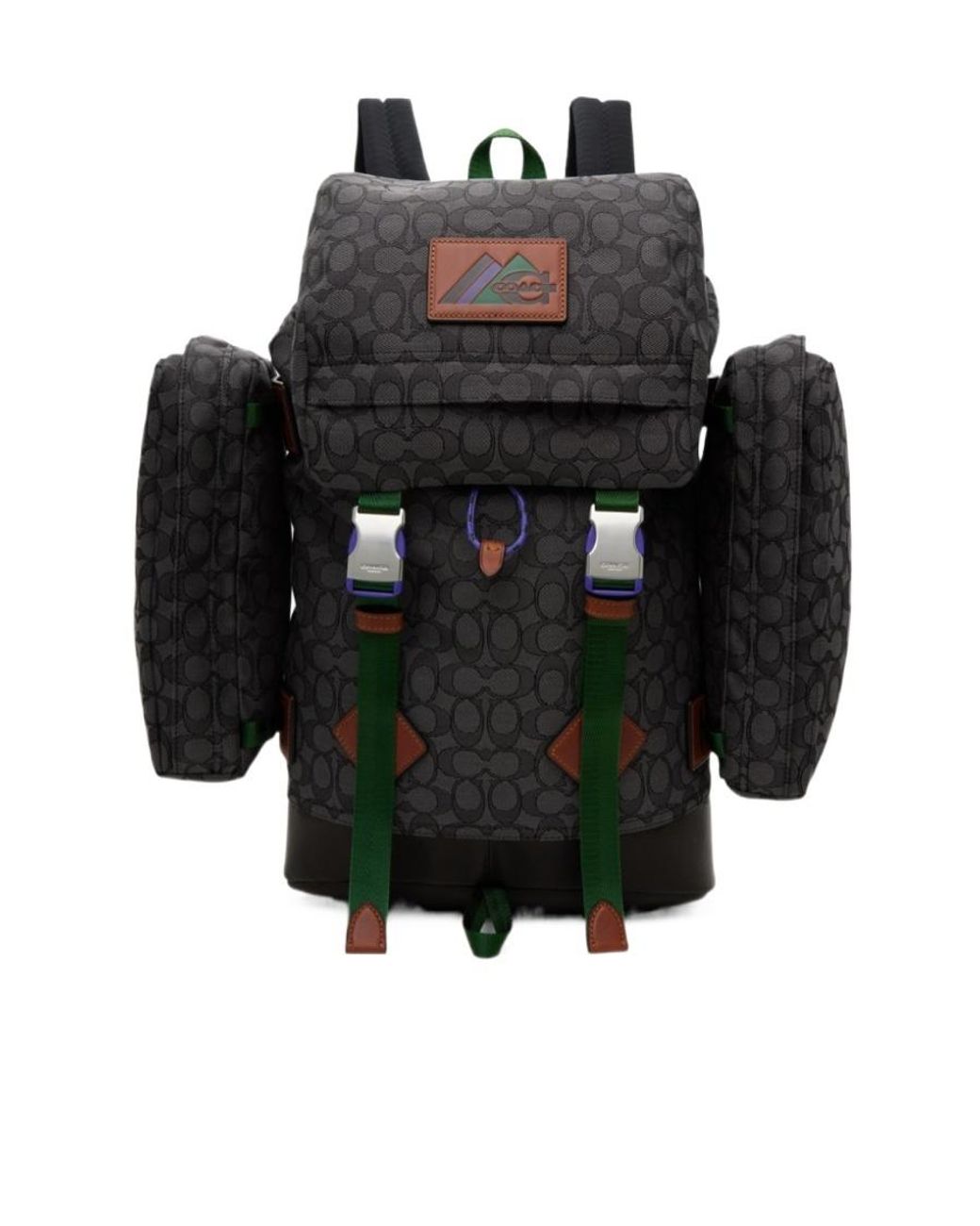 COACH Iconic Jacquard Practical Backpack in Black for Men | Lyst