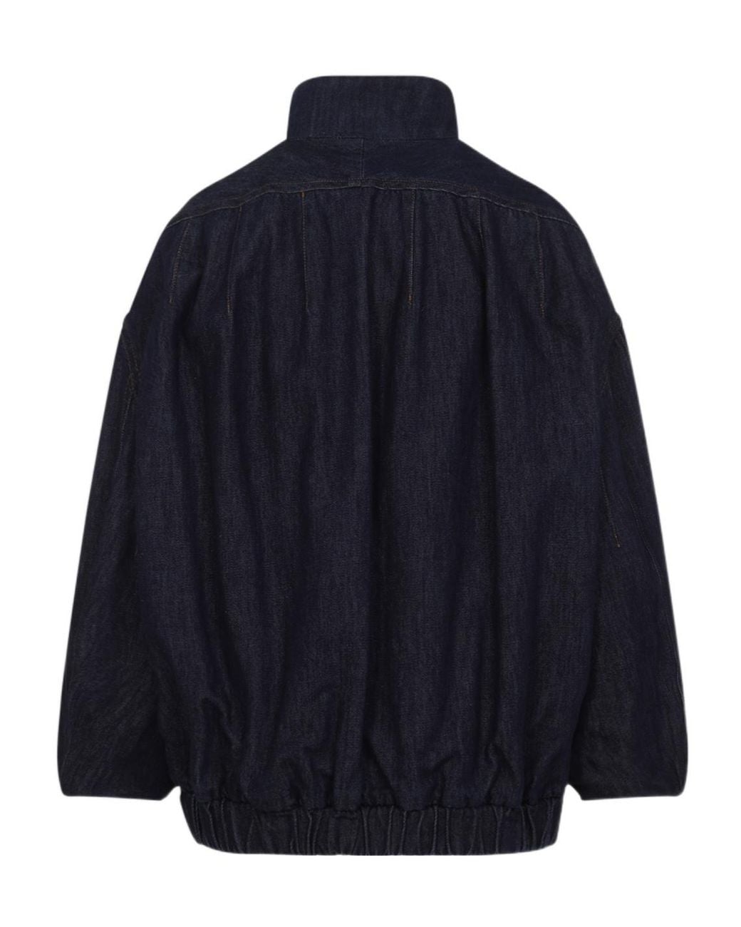 Dries Van Noten Voles High Neck Denim Jacket in Blue | Lyst UK