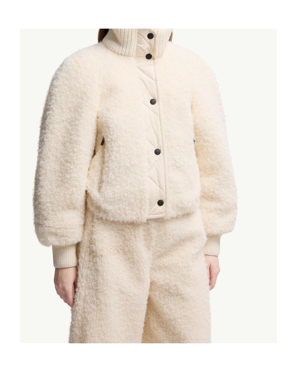 Moncler Grenoble Ayles Bomber Jacket in Natural | Lyst