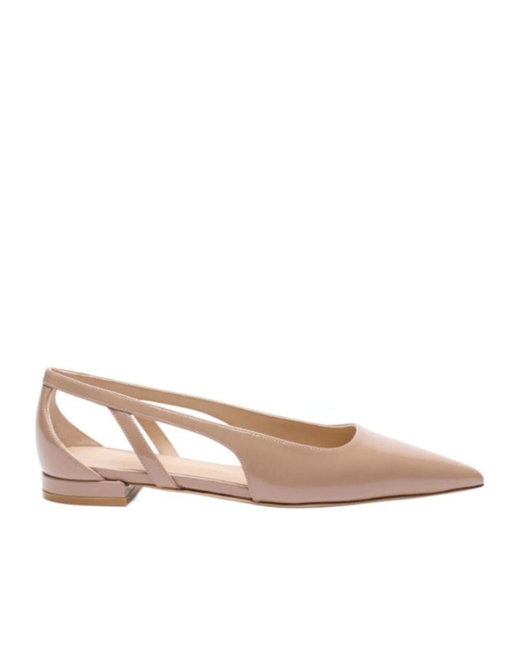 Stuart Weitzman Stuart Power Cutout Flat in Pink | Lyst