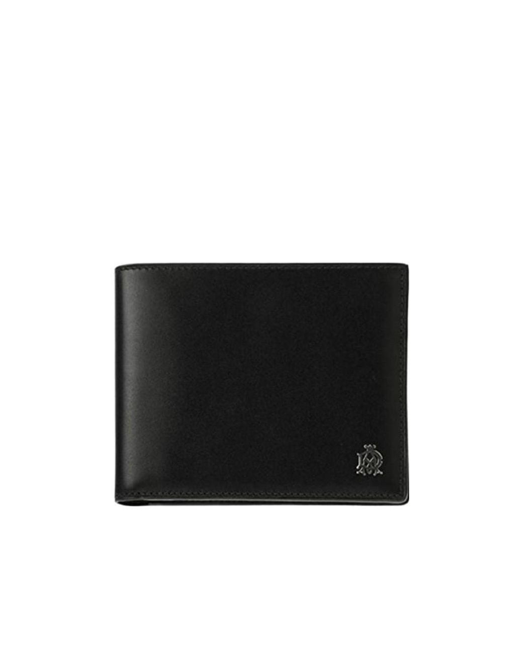 dunhill Logo Double Fold Wallet in Black for Men | Lyst
