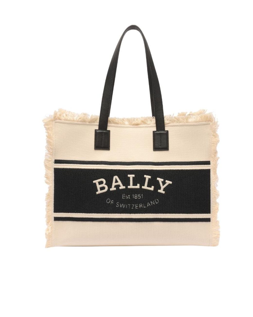 Bally Logo Tote Bag in Black | Lyst