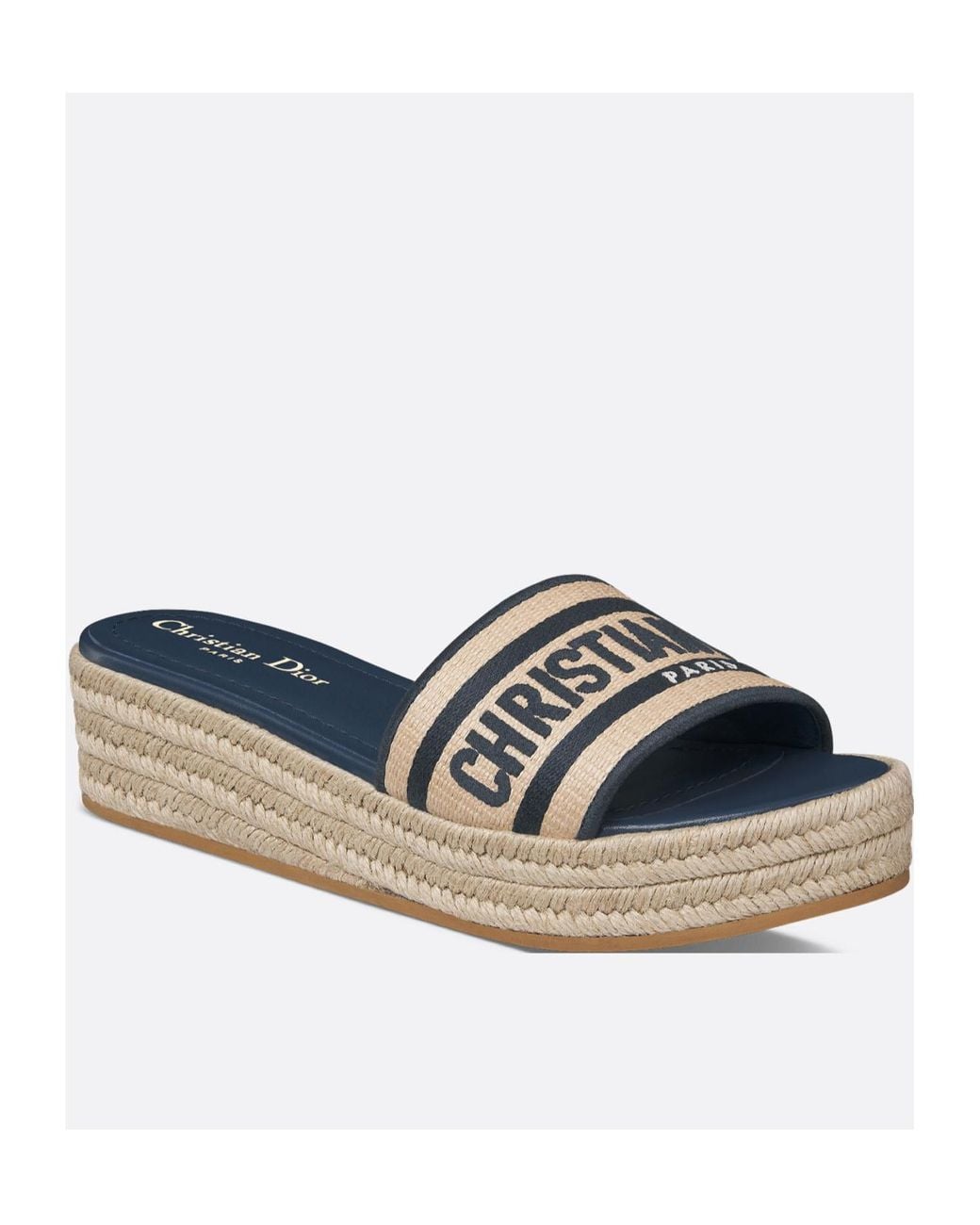 Dior Dway Platform Slide in Brown | Lyst