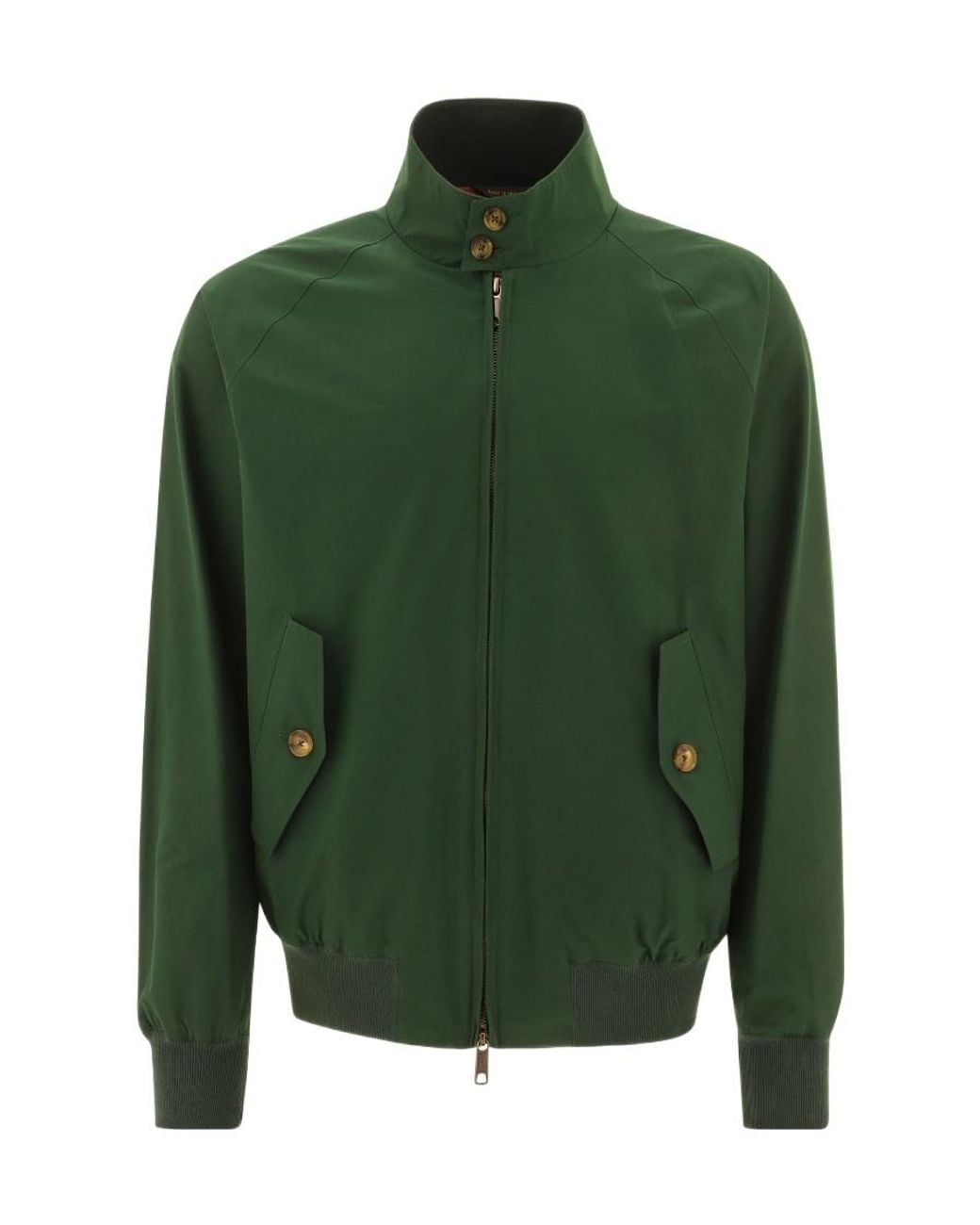 Baracuta High-Neck Zipped Jacket in Green for Men | Lyst