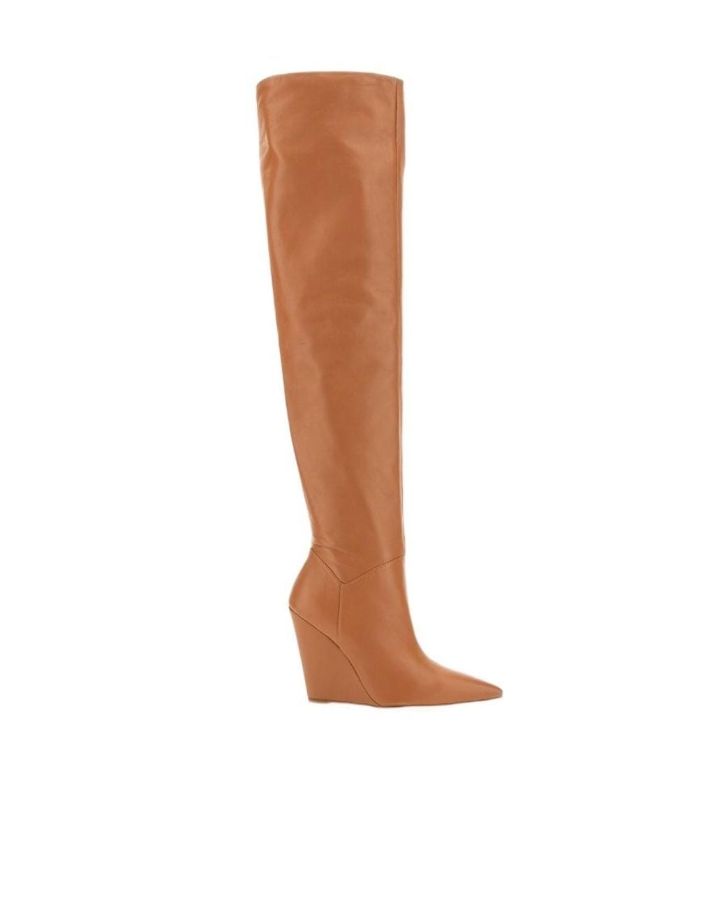 Stuart Weitzman Logo High-Heeled Boots in White | Lyst