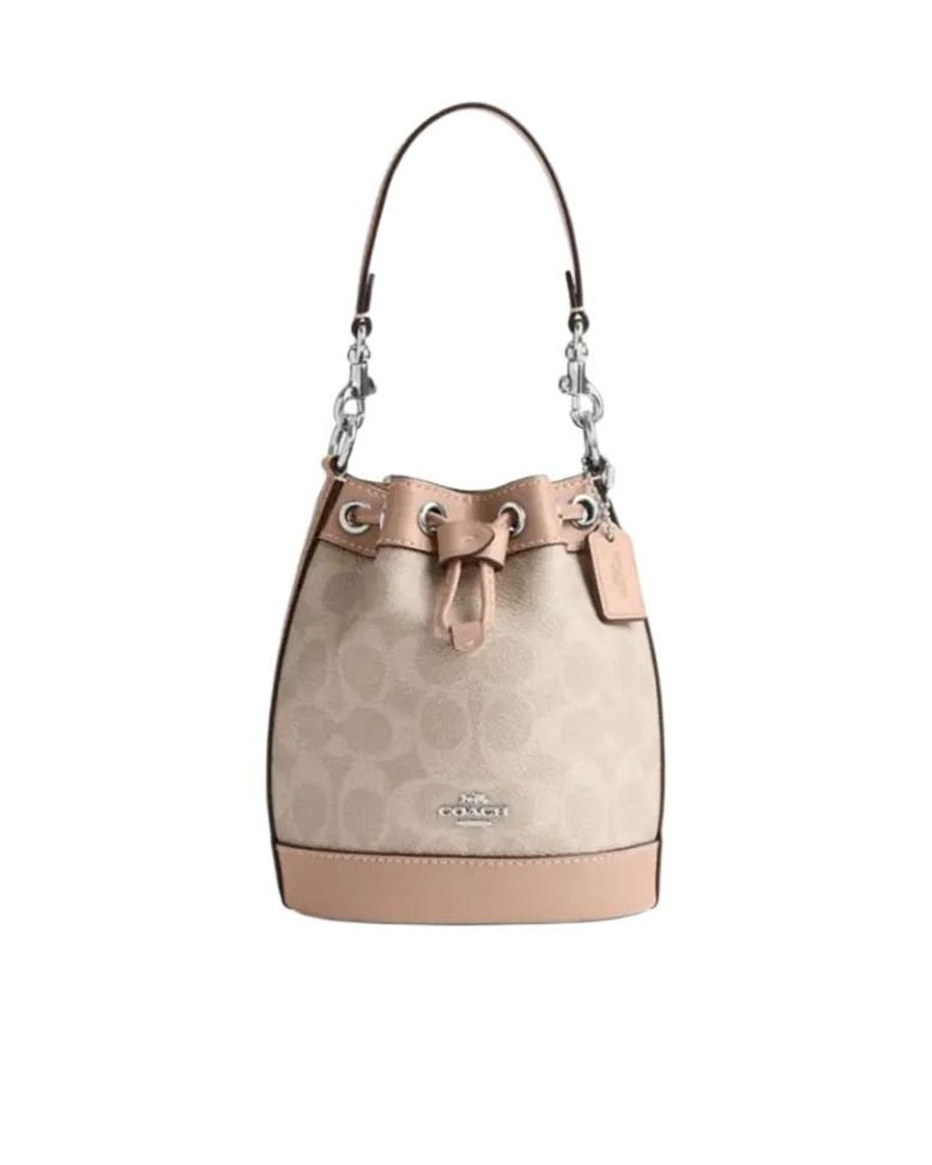 COACH Classic Canvas Mini Bucket Bag in Natural | Lyst