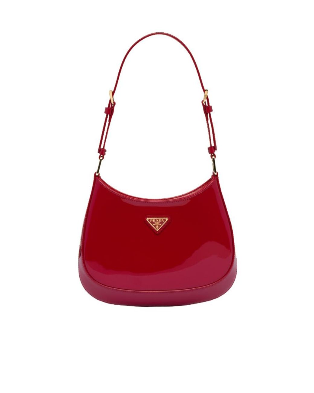 Prada Cleo Patent Leather Bag in Red | Lyst