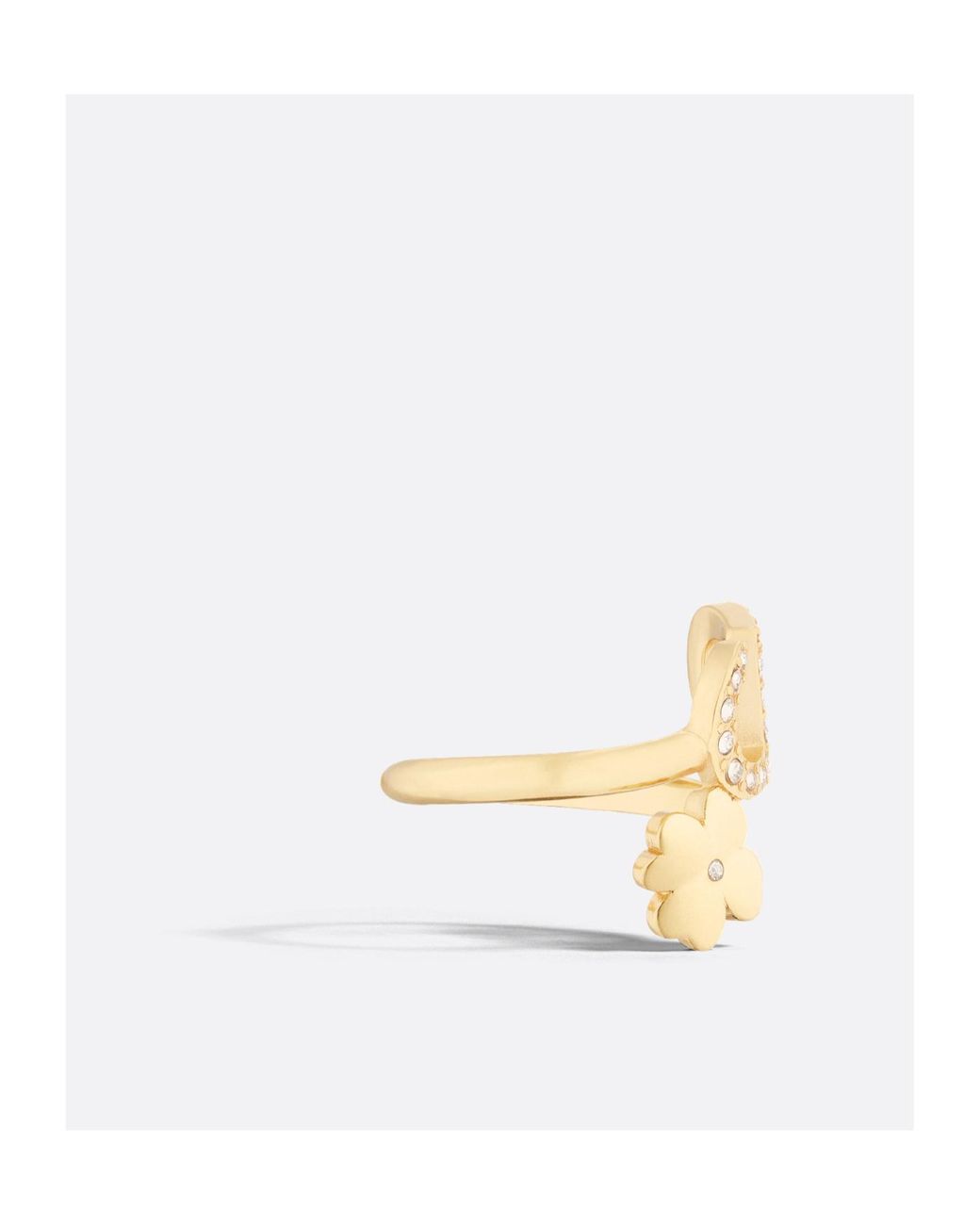 Dior Petit Cd Lucky Charms Ring in Metallic | Lyst Dior Petit Cd Lucky Charms Ring in Metallic | Lyst