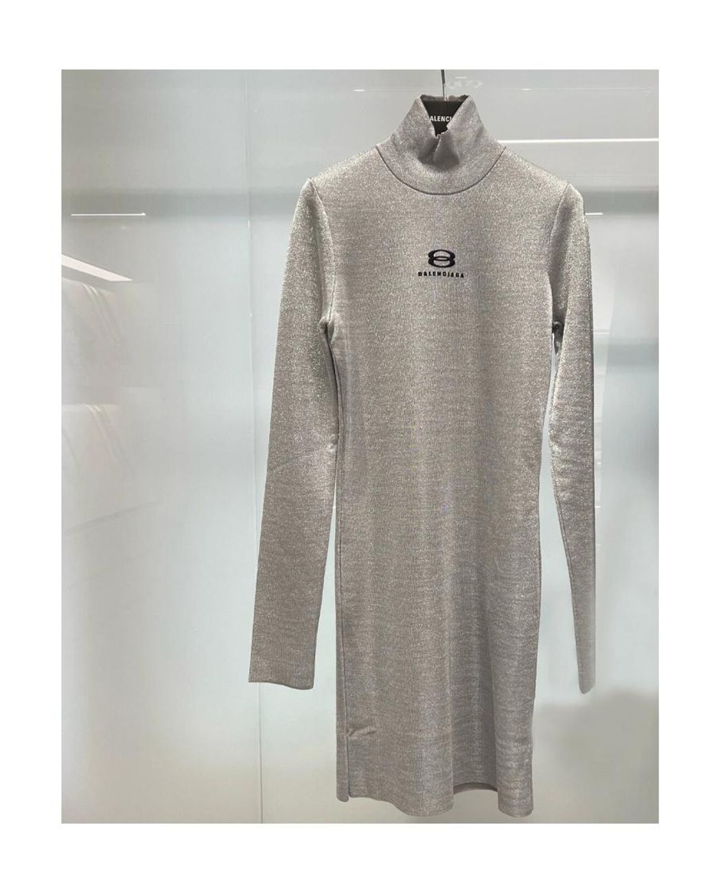 Balenciaga Unity Sports Icon-Embroidered Minidress in Gray | Lyst