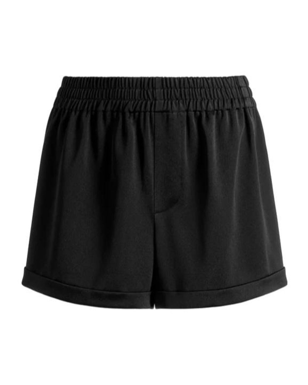 Alice + Olivia Richie Low-Rise Cuffed Boxers in Black | Lyst