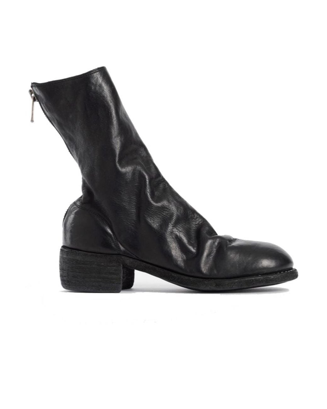 Guidi Back-Zipper Boots in Black | Lyst