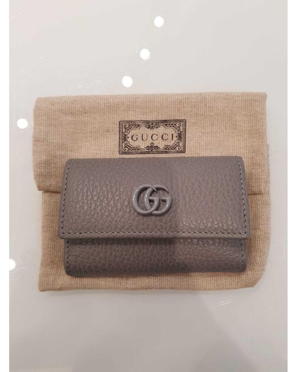 Gucci Logo Key Bag in Natural | Lyst
