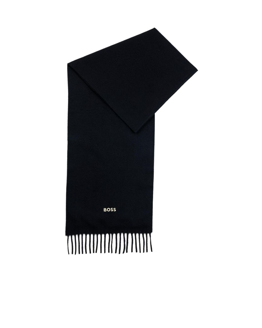 BOSS Cashmere Logo Scarf in Black for Men | Lyst