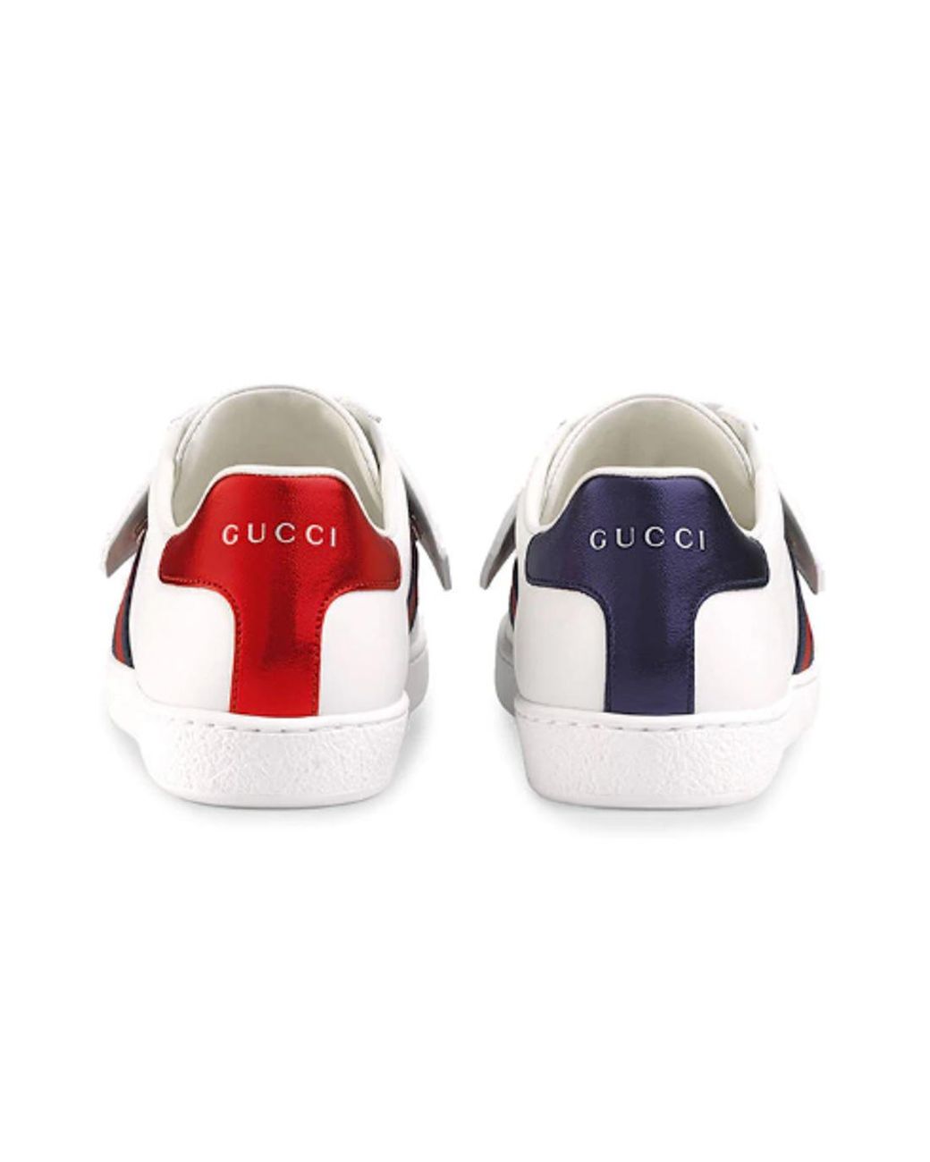 Gucci Ace Detachable Bead Logo Kraft Shoes in White | Lyst UK