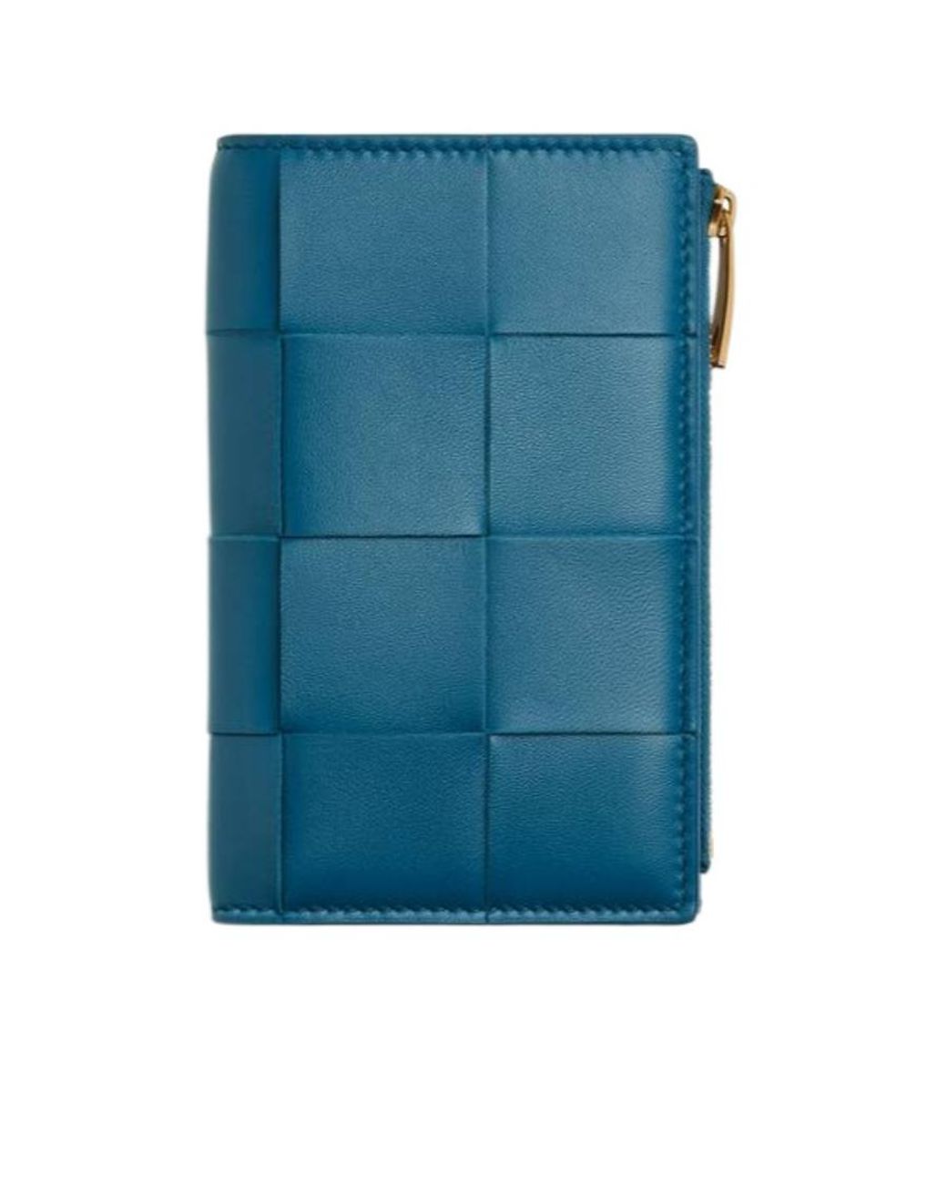 Bottega Veneta Medium Double Fold Wallet in Blue | Lyst