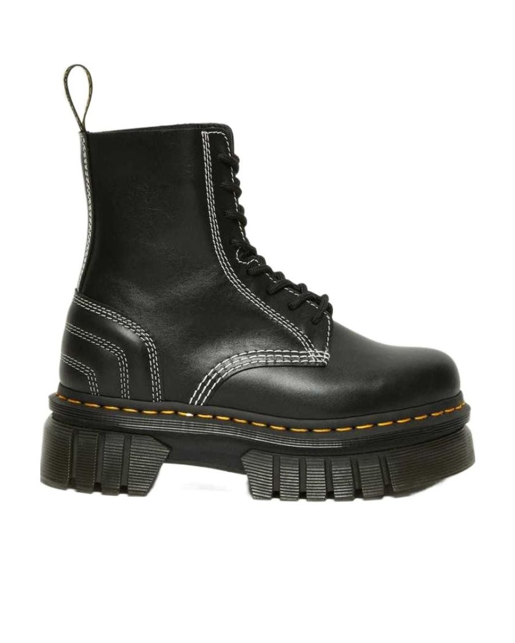 Dr. Martens Logo-Laced Short Boots in Black | Lyst