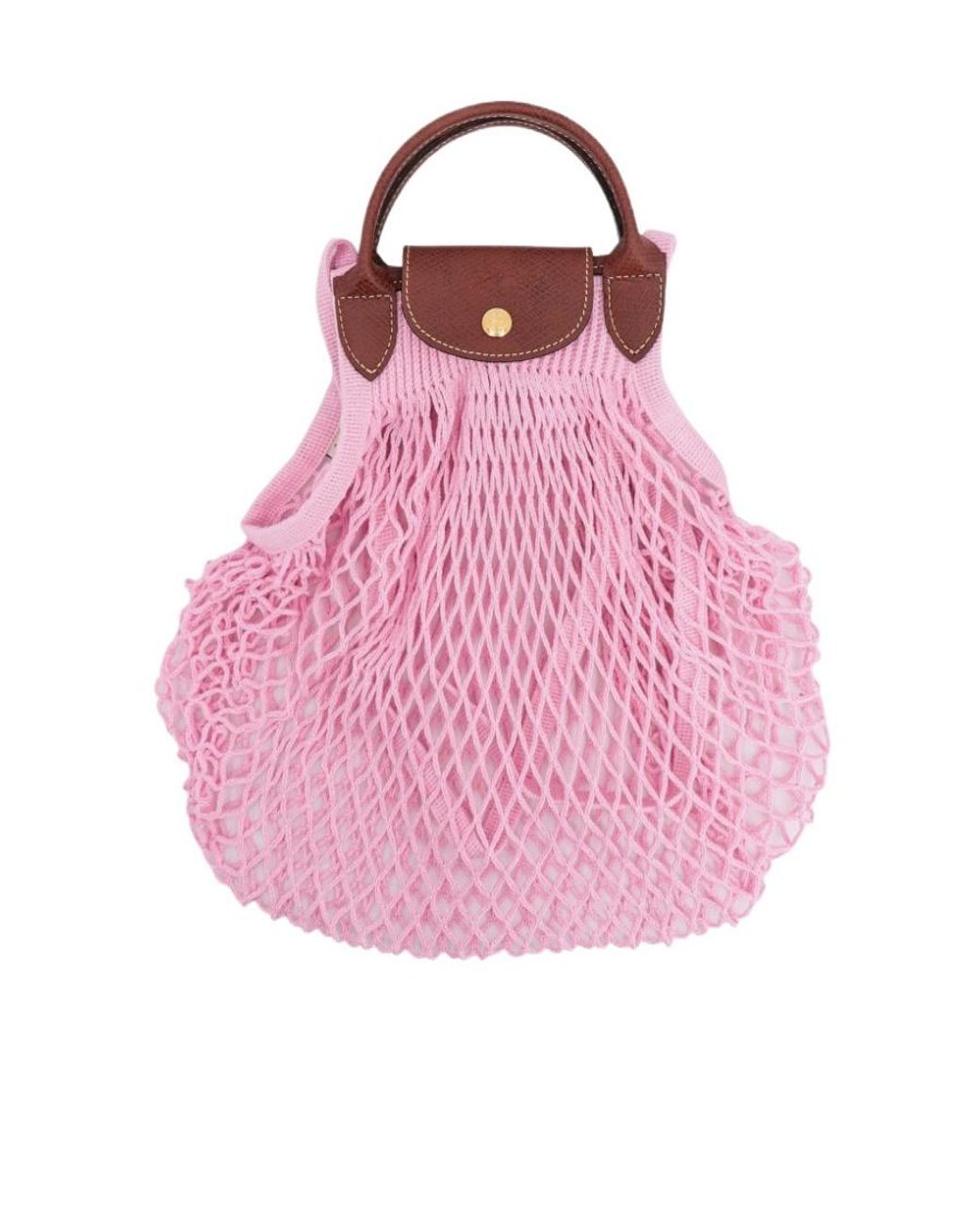 Longchamp Large Le Pliage Mesh Tote Bag in Pink | Lyst
