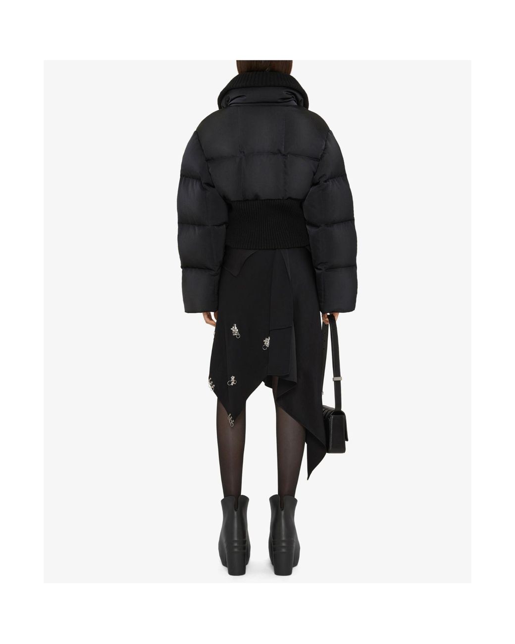 Givenchy Oversize Ribbed-Trim Puffer Jacket in Black | Lyst