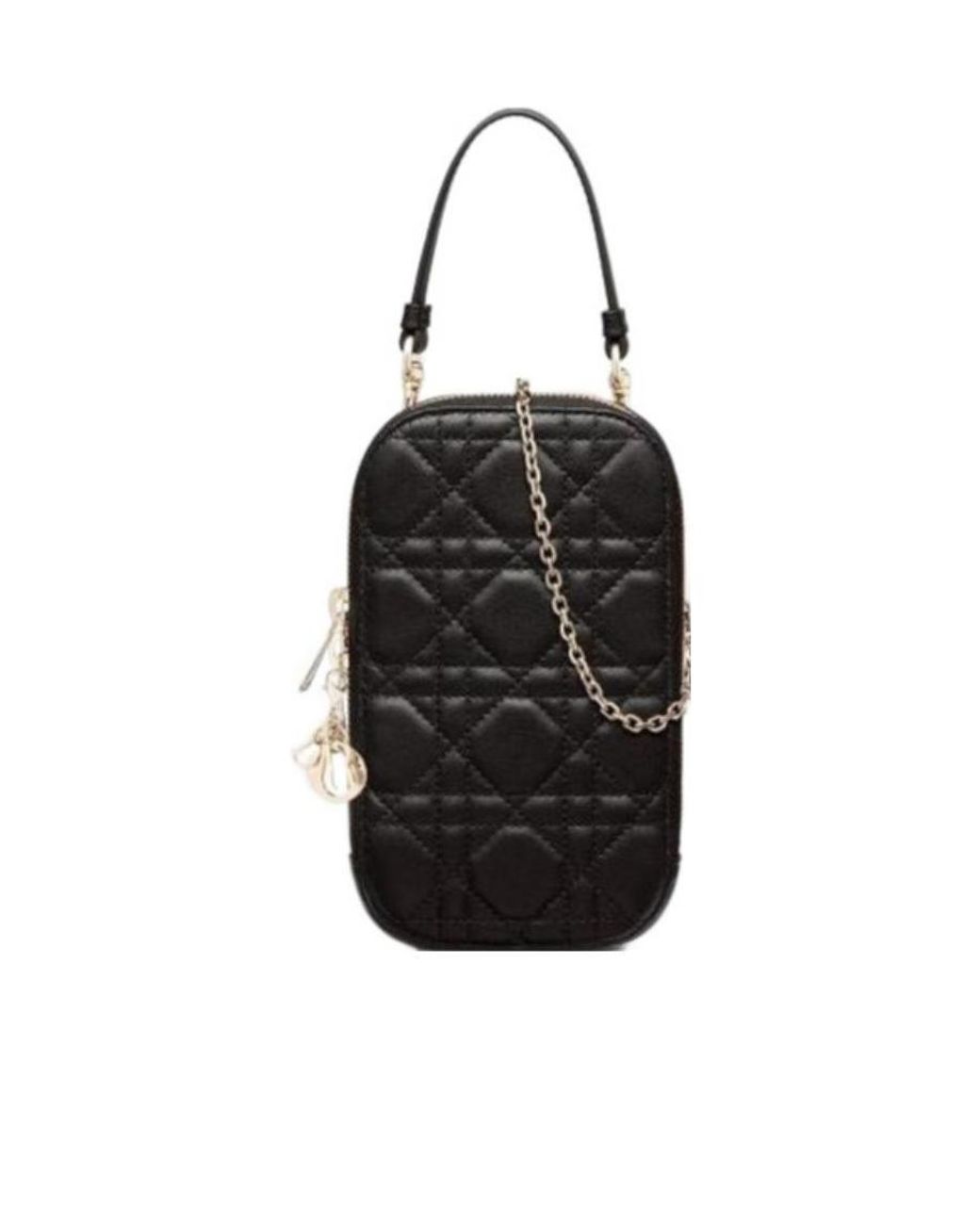 Dior Logo Mobile Phone Shoulder Bag in Black | Lyst