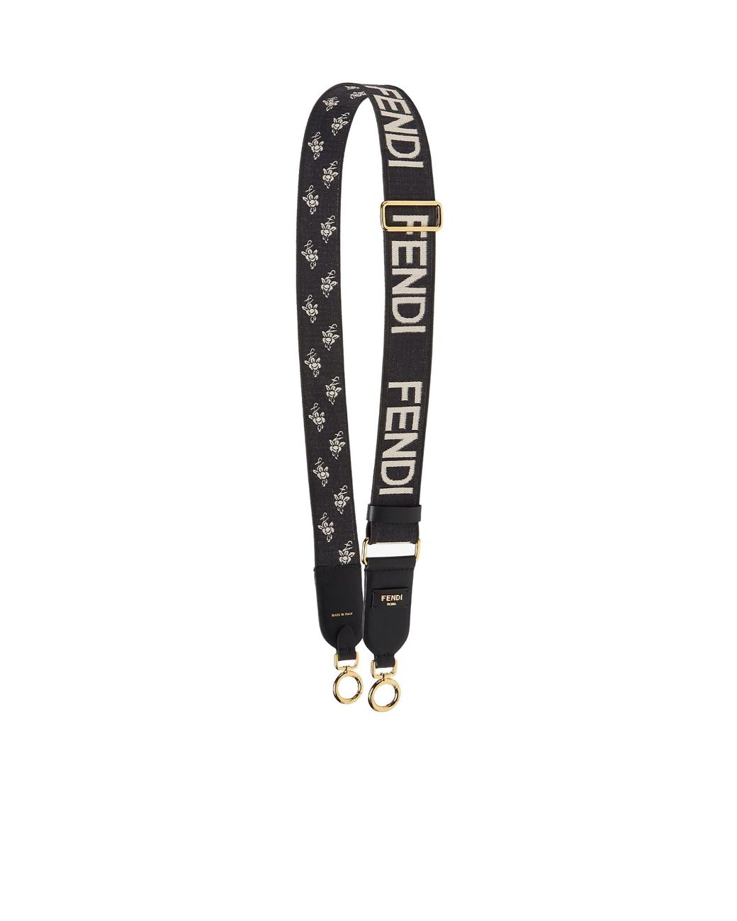 Fendi Jacquard Webbing Shoulder Strap in White | Lyst