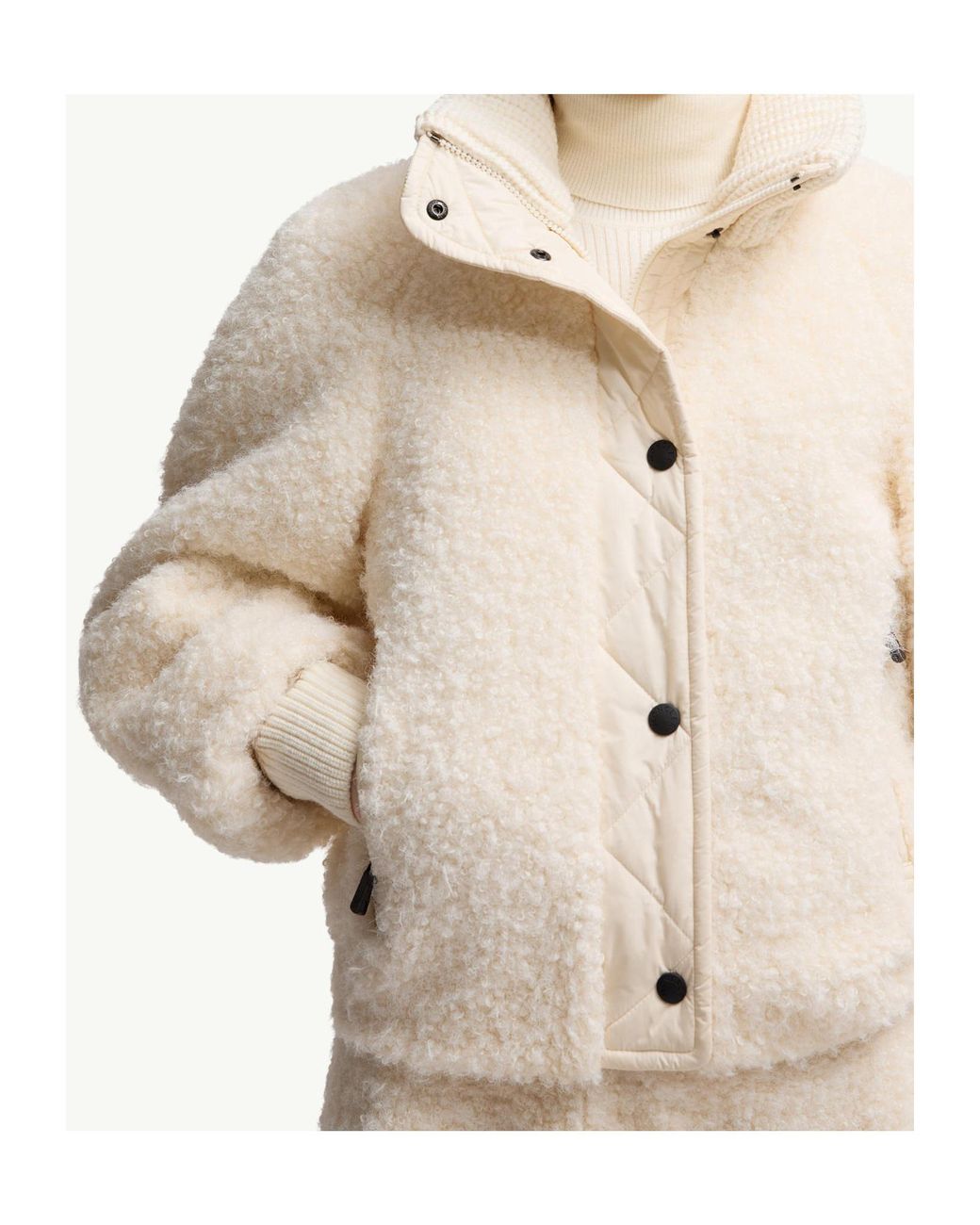 Moncler Grenoble Ayles Bomber Jacket in Natural | Lyst