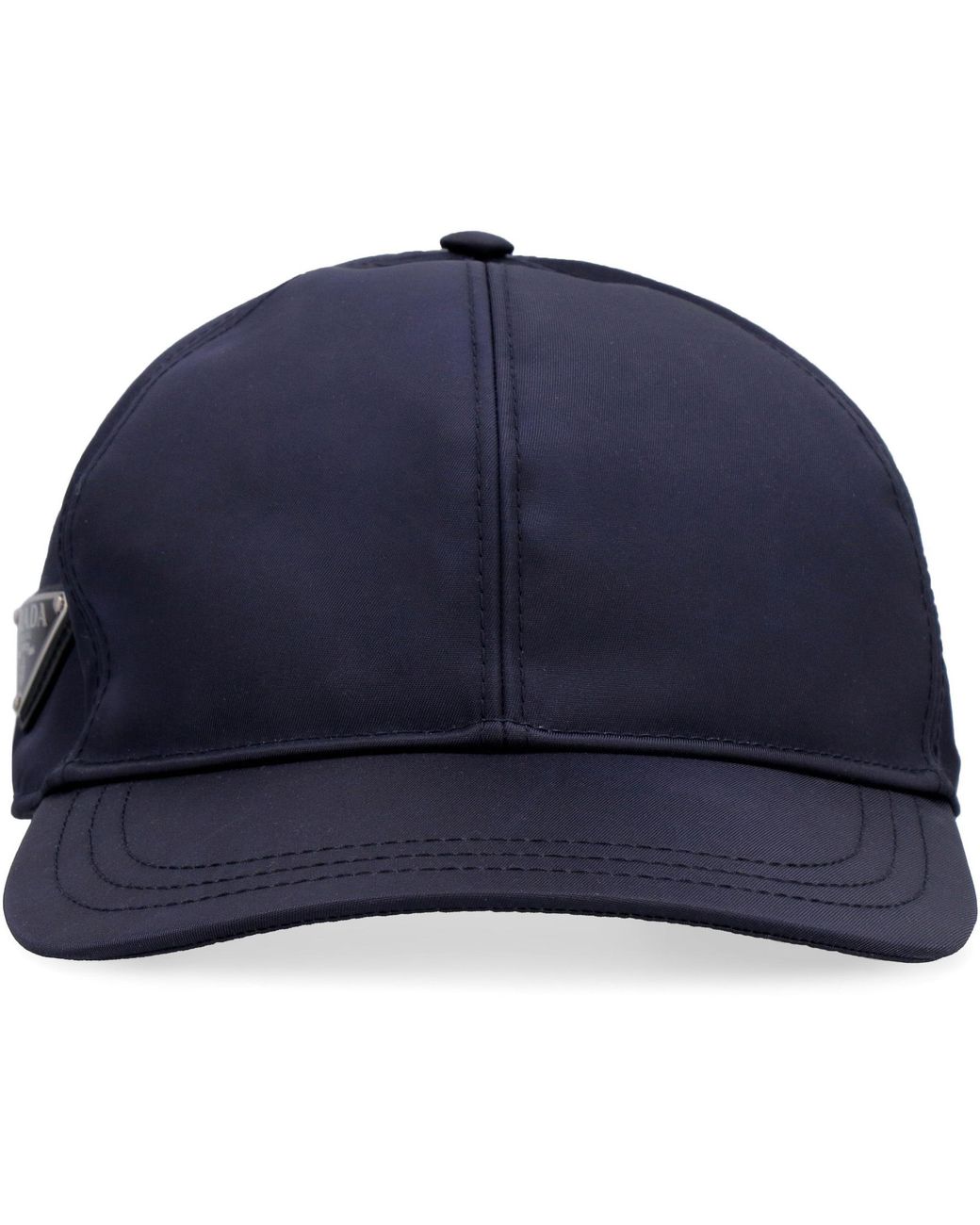 Prada Logo Plaque Baseball Cap in Blue for Men | Lyst
