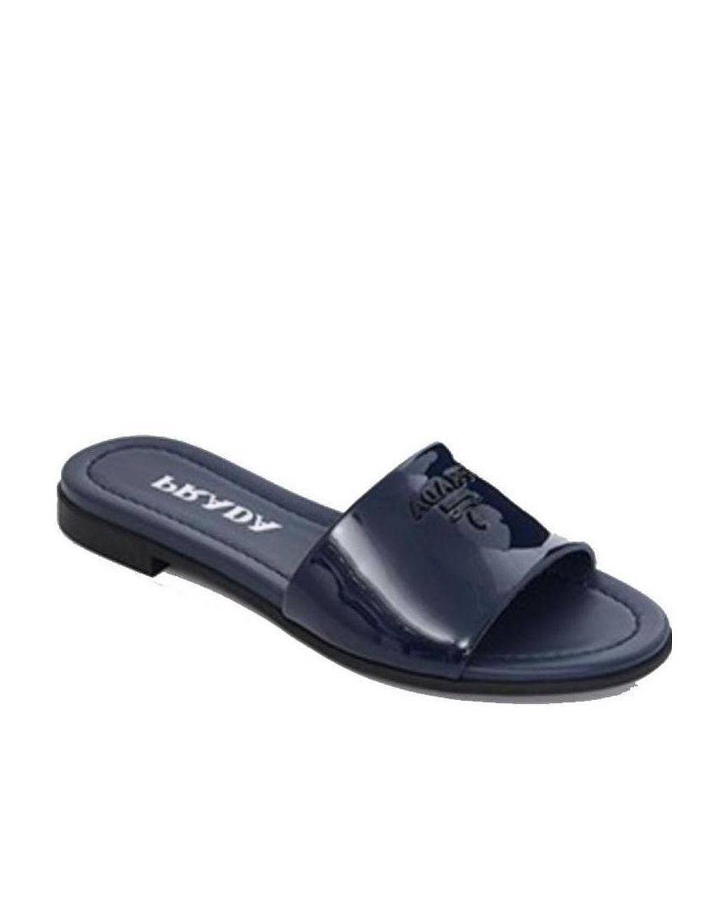 Prada Dark Logo Detail Sandals in Blue | Lyst UK