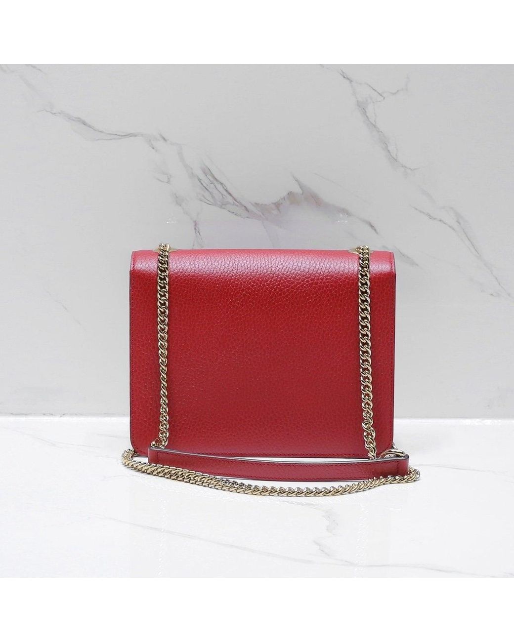 Gucci Double G Logo Woc in Red | Lyst UK