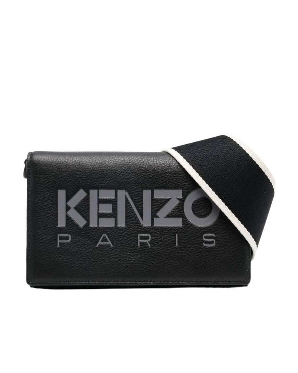 KENZO Leather Strapped Phone-Holder in Black for Men | Lyst