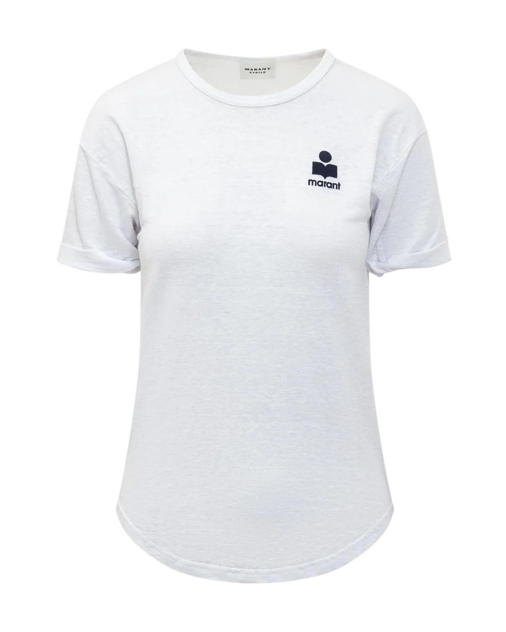 Isabel Marant Isabel Marant Étoile Koldia Logo Printed T-Shirt in White ...