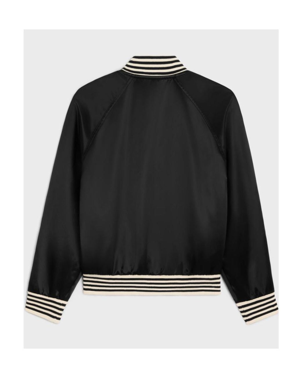 Celine Embroidered Teddy Jacket in Black for Men | Lyst UK