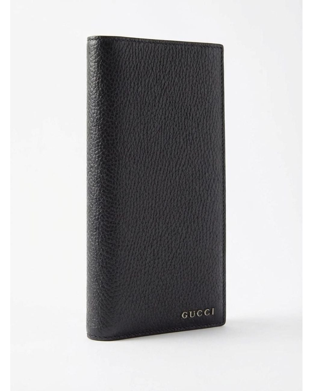 Gucci Logo Plaque Bifold Wallet in Black for Men | Lyst