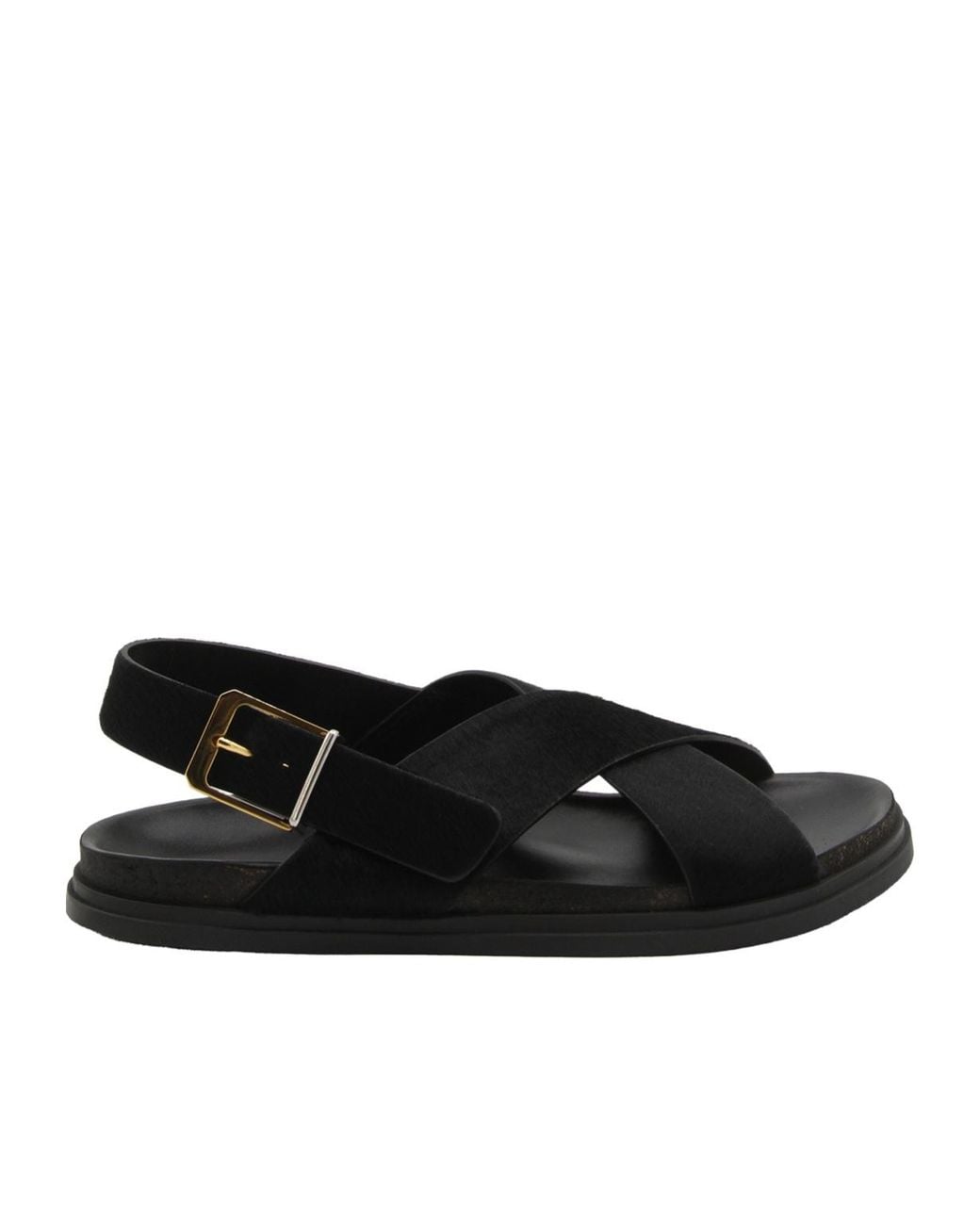 The Row Crossover Strapped Sandals in Black | Lyst