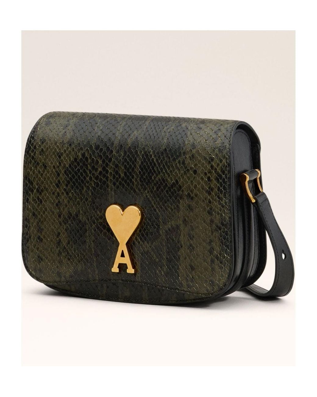 Ami Paris Leather Paris Paris Bag in Black for Men | Lyst
