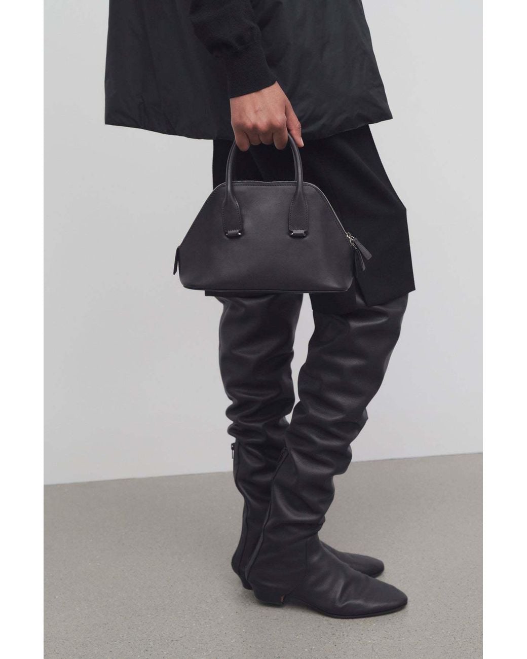 The Row Mini Devon Bag in Black | Lyst