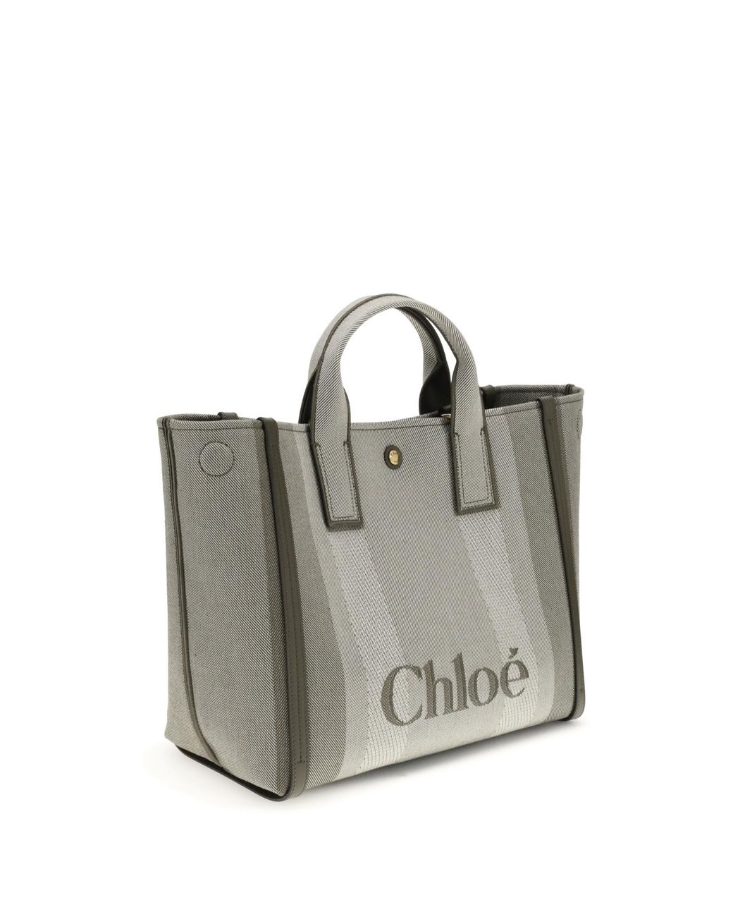 Chloé Chloé Carry Logo Detailed Large Tote Bag in Gray | Lyst