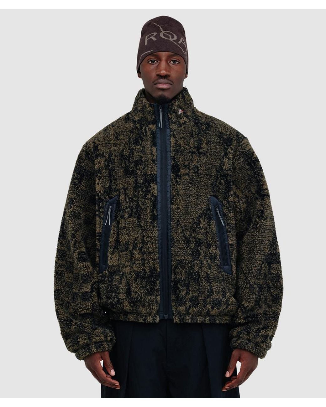 ROA Ewe Furry Jacket in Black for Men | Lyst